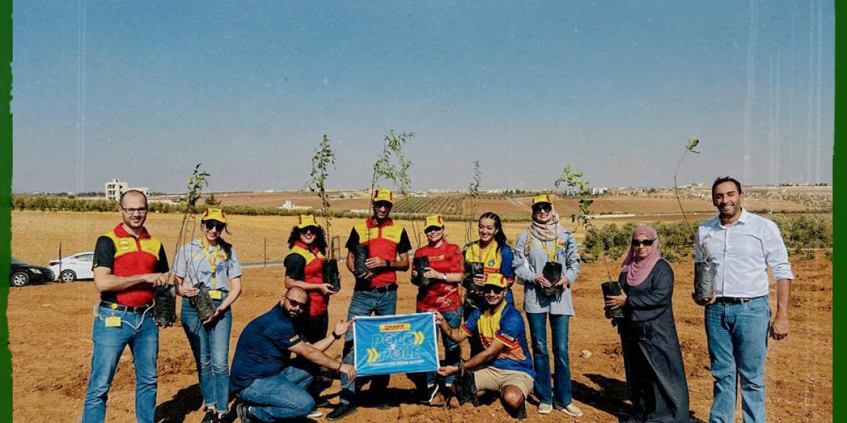 200 Trees donated by DHL to a farmer in Madaba